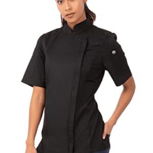 Chef Works Women's Springfield Chef Coat, Black, Medium