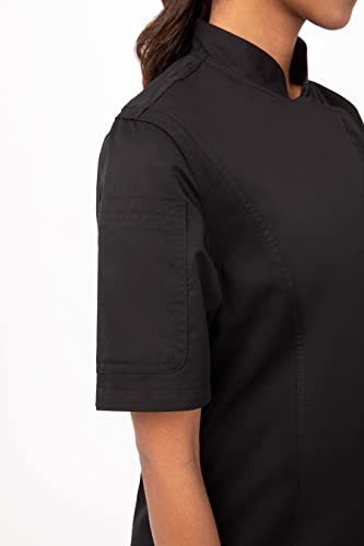 Chef Works Women's Springfield Chef Coat, Black, Medium