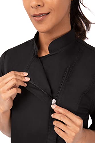 Chef Works Women's Springfield Chef Coat, Black, Medium