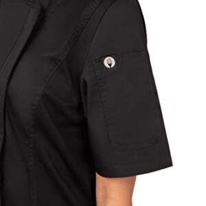 Chef Works Women's Springfield Chef Coat, Black, Medium