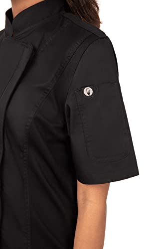 Chef Works Women's Springfield Chef Coat, Black, Medium