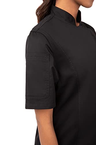 Chef Works Women's Springfield Chef Coat, Black, Medium