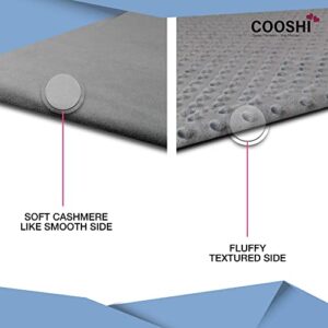 Cooshi Duvet Cover for Weighted Blankets - 60 x 80 - Soft Minky Dot - Grey