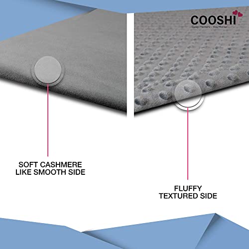 Cooshi Duvet Cover for Weighted Blankets - 60 x 80 - Soft Minky Dot - Grey