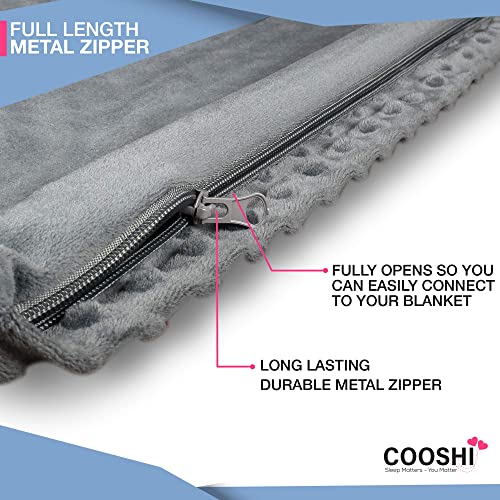 Cooshi Duvet Cover for Weighted Blankets - 60 x 80 - Soft Minky Dot - Grey