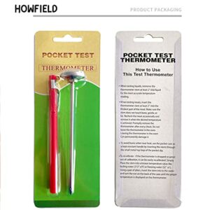 HOWFIELD Instant Read 1-Inch Dial Kitchen Thermometer,Best for The Coffee Drinks,Chocolate Milk Foam and Meat