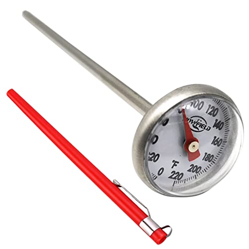 HOWFIELD Instant Read 1-Inch Dial Kitchen Thermometer,Best for The Coffee Drinks,Chocolate Milk Foam and Meat