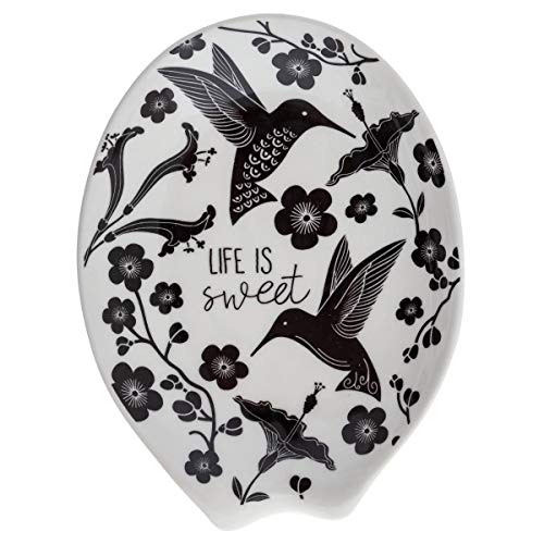 Karma Gifts B&W Spoon Rest, Hummingbird, (KA102534)