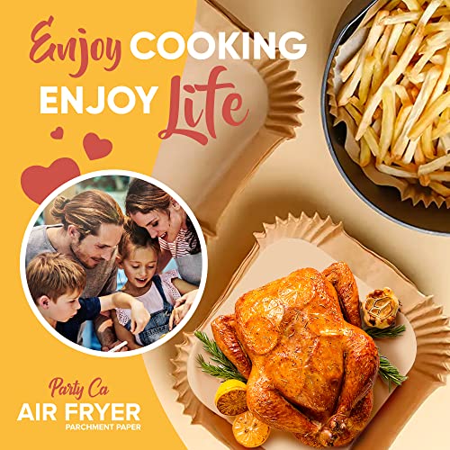 Air Fryer Liners - 100Pcs Non-Stick Disposable Paper Liners - Square Parchment Paper for 5-8 QT Air Fryers - Essential Air Fryer Accessories, Fits 5-8 INCH Airfryer