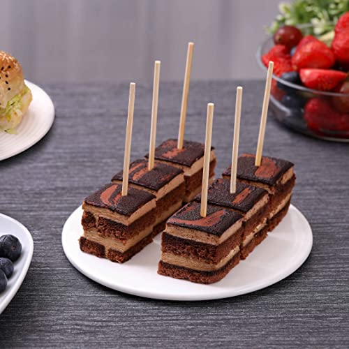 200 PCS Bamboo Skewers, 6 Inch Wooden Skewer for Appetizers, Fruit, Kebabs, Grilling Barbecue, Mini Burger, Sausage, Cocktail Picks for Drinks, Long Toothpicks, Food Sticks Natural, Kitchen Gadget