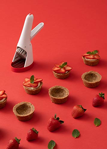 Chef'n Hand-Held Slicer Strawberry Slicester, Cherry/Meringue