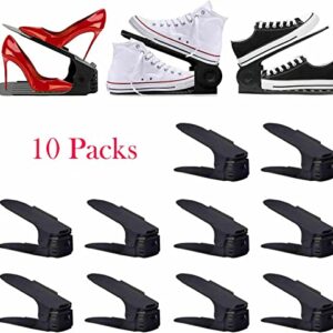 LokoshinA 10PCS Adjustable Shoe Slots Organizer Space Saver Storage Slot Shoes Rack Holder Shoe rack Shoe organizer Shoe storage HilariousM Shoe organizer for closet Shoe rack organizer