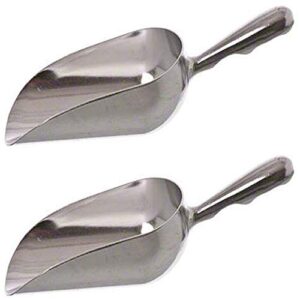 premium life as-12 set of 2, 12 oz. (ounce) bar ice scoop, dry bin scoop, dry goods scoop, candy scoop, spice scoop, cast aluminum