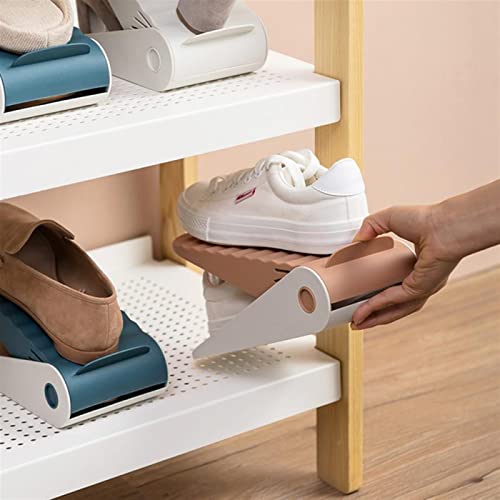 KNFUT Shoe Slots, 1 Pieces of Space-Saving Cupboard Closet Stand Shoe Storage Rack Durable Adjustable Shoe Storage Box Footwear (Color : 02)