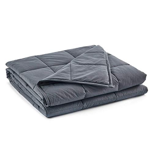 RelaxBlanket Weighted Blanket | 60''x80'',10lbs | for Individual Between 90-140 lbs | Premium Cotton Material with Glass Beads | Dark Grey