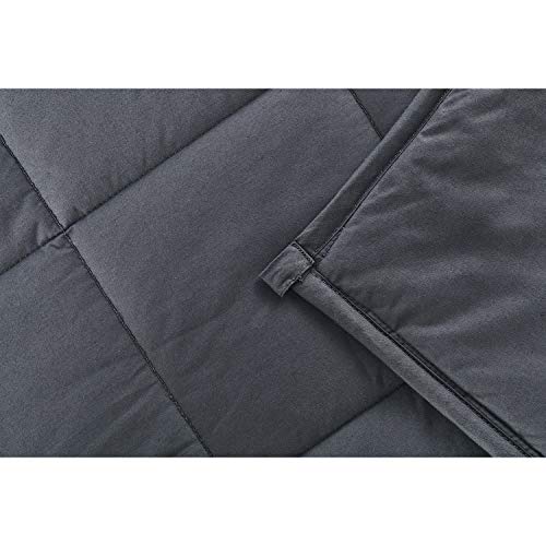 RelaxBlanket Weighted Blanket | 60''x80'',10lbs | for Individual Between 90-140 lbs | Premium Cotton Material with Glass Beads | Dark Grey