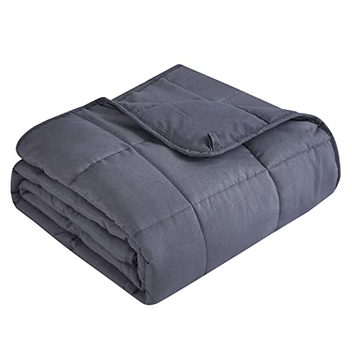 Topcee Weighted Blanket (10lbs 48"x72" Twin Size) Cooling Breathable Heavy Blanket Microfiber Material with Glass Beads Big Blanket for Adult All-Season Summer Fall Winter Soft Thick Comfort Blanket