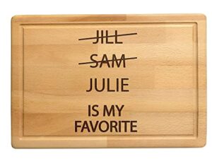 personalized my favorite child funny cutting board, mom & dad kitchen gifts, mothers day gifts idea from daughter, son, customizable birthday gifts for parents, fathers day present, christmas gifts