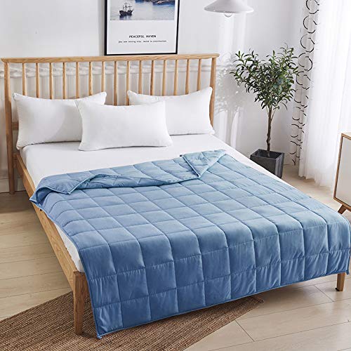 Giantex Bamboo Weighted Blanket, 48" x 72" | 15lbs, Cooling Weighted Blanket with 100% Pure Natural Bamboo Cover, Premium Glass Beads, Adults Heavy Blankets for Better Sleep, Use on Twin Full Bed