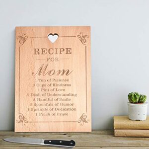 Mothers Day Gifts from Daughter or Son - Personalized Engraved Cutting Board as Mom Gift for Mom Birthday Holiday Anniversary Mothers Day