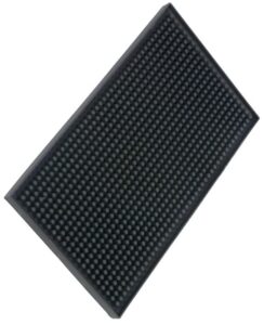 xienie bar mat 6 x 12 small black, coffee mat for home bar, rubber bar service spill mat for cocktail bartender kitchen countertop, pvc counter top cup mats glasses drying mat, 1pcs