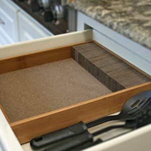 Deluxe KNIFEdock - In-drawer Kitchen Knife Storage (15 in x 13 in x 2.5 in)- Easily Identify Your Knives At A Glance. Frees Up Your Counter Space. Cork Composite Material Never Dulls Your Blades.