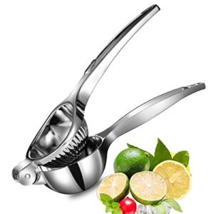 premium lemon squeezer, tezz large heavy duty handhelp juicer for lemon/citrus, stainless steel hand press juicer, lime squeezer bar tool, manual citrus press