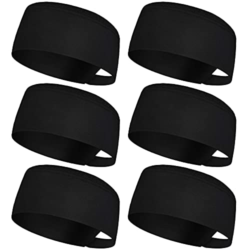 Chef Hats for Men Women Chef Works Hats Chef Beanie Chef Caps for Men (Black,6 Pieces)