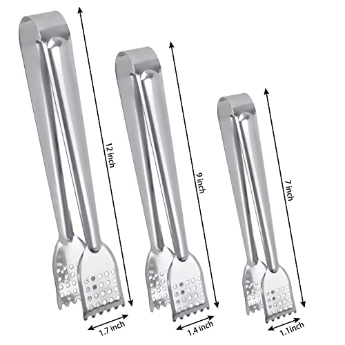 8 Pack Serving Tongs by Tcoin, 7 Inch Functional Small Tongs for Serving Food for Parties and Holiday Get-togethers, Food Tongs Buffet Tongs Appetizer Tongs Kitchen Tongs,Versatile and Durable