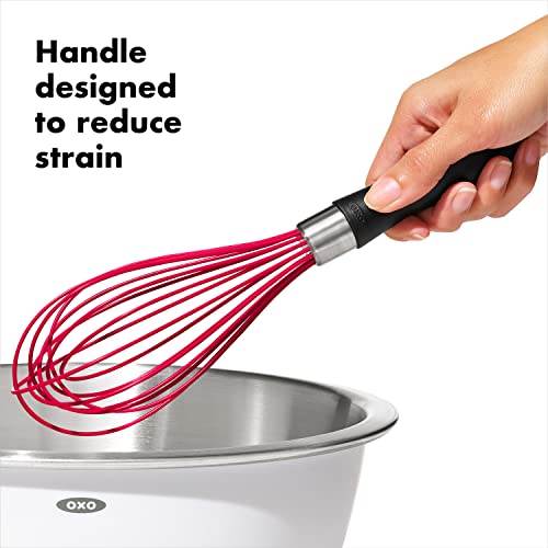 OXO Good Grips 9-Inch Silicone Whisk - Red