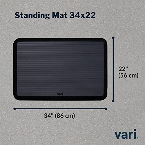 Vari Standing Mat 34x22 (VariDesk) - Anti Fatigue Mat for Standing Desk - Cushioned Standing Desk Mat for Home & Kitchen - Floor Mat for Home, Office & Kitchen - Comfort Standing Desk Pad - Black