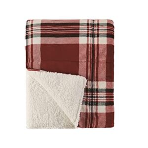 LONDON FOG Cabin Collection, 1 Piece Throw - 50" x 60", Red Multi