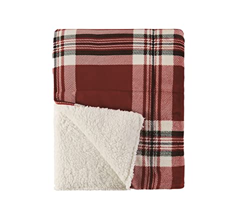 LONDON FOG Cabin Collection, 1 Piece Throw - 50" x 60", Red Multi