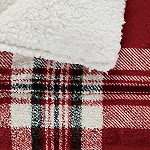 LONDON FOG Cabin Collection, 1 Piece Throw - 50" x 60", Red Multi