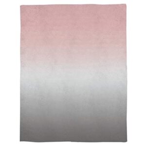 LUSWEET Fleece Blanket Lightweight Cozy Throw Blanket Ombre Pink Grey Warm Bed Blanket,40x50 Inch Flannel Blanket Fit Sofa,Bed,Couch,Luxury Microfiber Throws