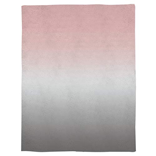 LUSWEET Fleece Blanket Lightweight Cozy Throw Blanket Ombre Pink Grey Warm Bed Blanket,40x50 Inch Flannel Blanket Fit Sofa,Bed,Couch,Luxury Microfiber Throws