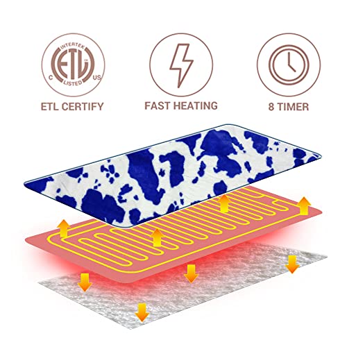 Weighted Heated Blanket，36" x 48" Small Weighted and Heated Throw Blankets, 5Lbs, Weighted Lap Blanket for Adults ,Children ，12 Heating Levels & 8 Timer, Machine Washable, for Teens and Kids