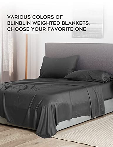 BB BLINBLIN Bamboo Soft and Breathable Duvet Cover for Weighted Blankets (60''x80'') - Black Print