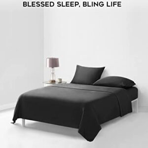 BB BLINBLIN Bamboo Soft and Breathable Duvet Cover for Weighted Blankets (60''x80'') - Black Print