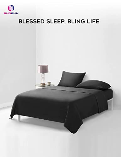 BB BLINBLIN Bamboo Soft and Breathable Duvet Cover for Weighted Blankets (60''x80'') - Black Print