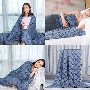 NIGHTLY GOOD DREAM Weighted Blanket for Adults 25 lbs 92X86 Inch Cooling Weighted Blankets King Size Bamboo Heavy Blanket for Deeper Sleep