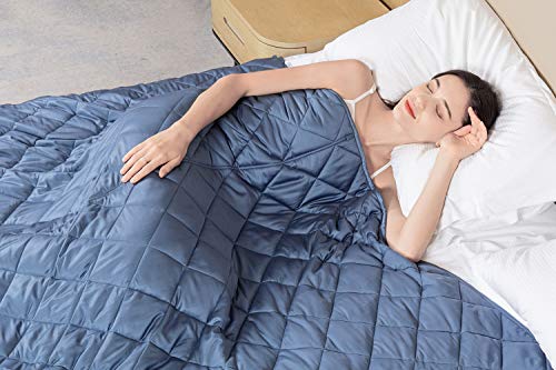 NIGHTLY GOOD DREAM Weighted Blanket for Adults 25 lbs 92X86 Inch Cooling Weighted Blankets King Size Bamboo Heavy Blanket for Deeper Sleep