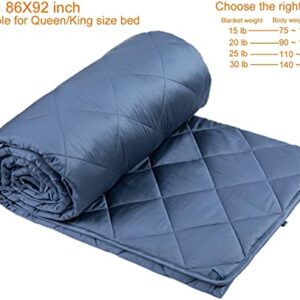 NIGHTLY GOOD DREAM Weighted Blanket for Adults 25 lbs 92X86 Inch Cooling Weighted Blankets King Size Bamboo Heavy Blanket for Deeper Sleep