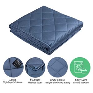 NIGHTLY GOOD DREAM Weighted Blanket for Adults 25 lbs 92X86 Inch Cooling Weighted Blankets King Size Bamboo Heavy Blanket for Deeper Sleep