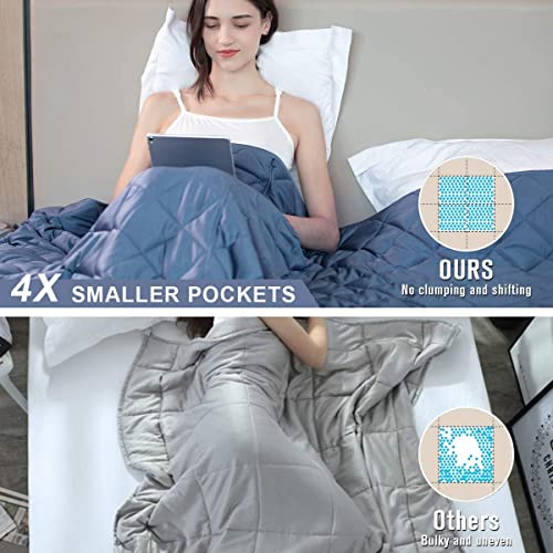 NIGHTLY GOOD DREAM Weighted Blanket for Adults 25 lbs 92X86 Inch Cooling Weighted Blankets King Size Bamboo Heavy Blanket for Deeper Sleep