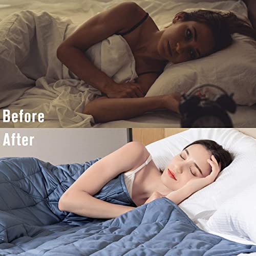 NIGHTLY GOOD DREAM Weighted Blanket for Adults 25 lbs 92X86 Inch Cooling Weighted Blankets King Size Bamboo Heavy Blanket for Deeper Sleep