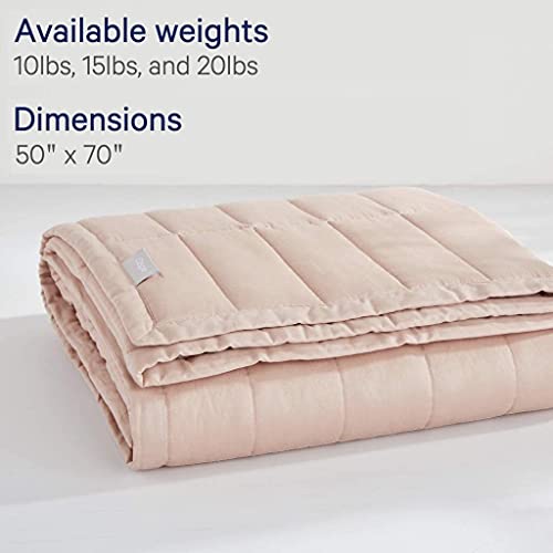 Casper Sleep Weighted Blanket, 15 lbs, Dusty Rose