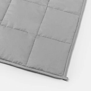 Gravity Blanket New Basics Weighted Blanket for Adults, 15 lbs Gray 48"x72", The Original Weighted Blanket for Sleep, Premium Cotton Made Blanket, Breathable Washable Blanket