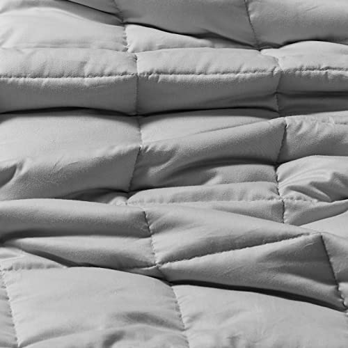 Gravity Blanket New Basics Weighted Blanket for Adults, 15 lbs Gray 48"x72", The Original Weighted Blanket for Sleep, Premium Cotton Made Blanket, Breathable Washable Blanket