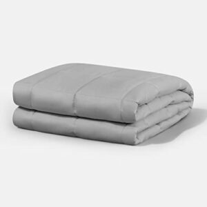 Gravity Blanket New Basics Weighted Blanket for Adults, 15 lbs Gray 48"x72", The Original Weighted Blanket for Sleep, Premium Cotton Made Blanket, Breathable Washable Blanket